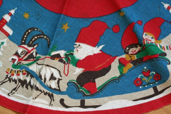 Rund juleduk i jute - Epla