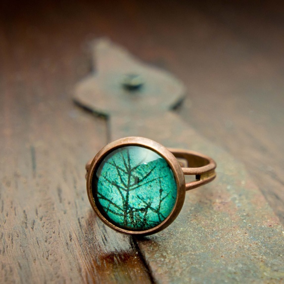 Turkis - justerbar ring - Epla