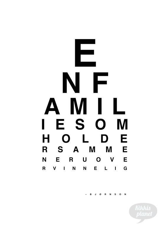 Synstest Familie - plakat - Epla