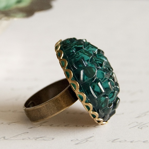 Grønn glede - ring - Epla