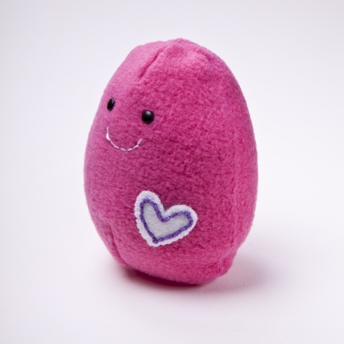 Koseklump: rosa med hjerte - Epla