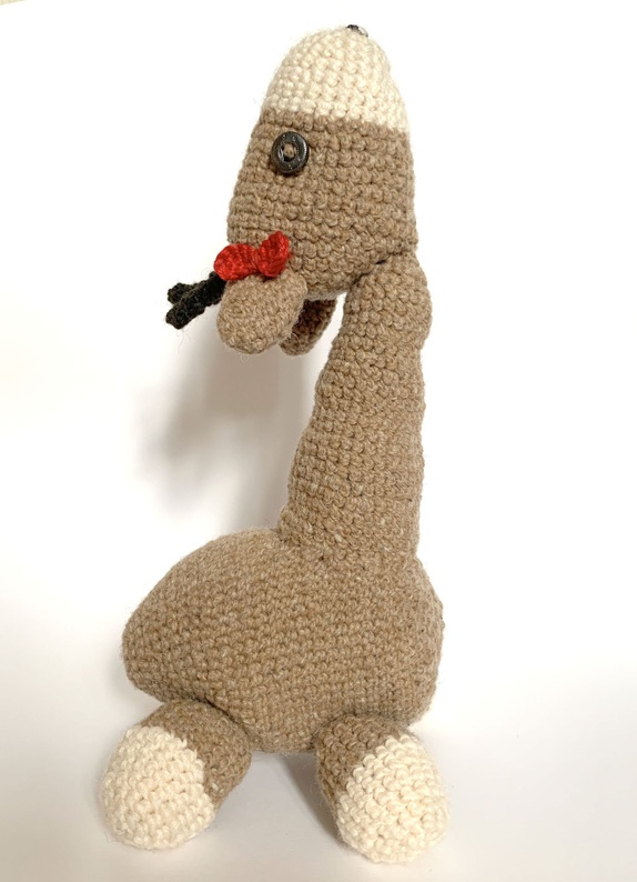 Heklet sjiraff jente leketøy søt håndlaget dukke kosedyr fylt dyr leketøy i ull - Epla