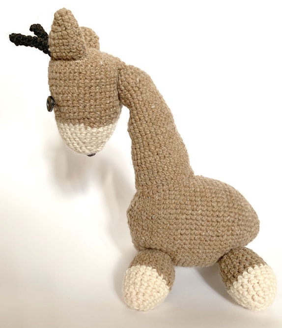 Heklet sjiraff jente leketøy søt håndlaget dukke kosedyr fylt dyr leketøy i ull - Epla