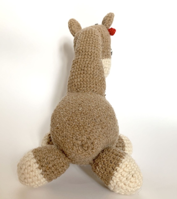 Heklet sjiraff jente leketøy søt håndlaget dukke kosedyr fylt dyr leketøy i ull - Epla