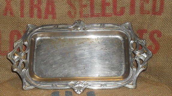 Sølvfat med nydelig mønster. NEDSATT PRIS - Epla