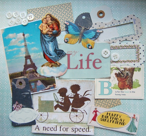 Knapper og glansbilder. - Epla