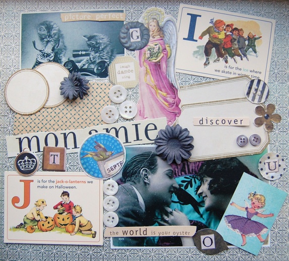 Knapper og glansbilder. - Epla