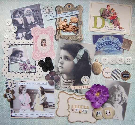 Knapper og glansbilder. - Epla