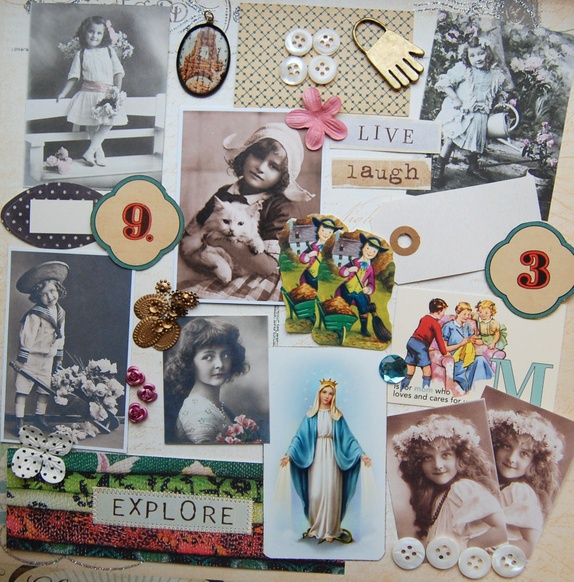 Knapper og glansbilder. - Epla