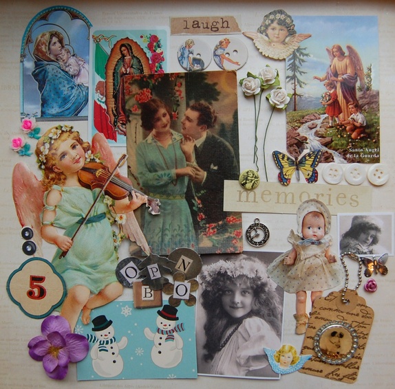 Knapper og glansbilder. - Epla