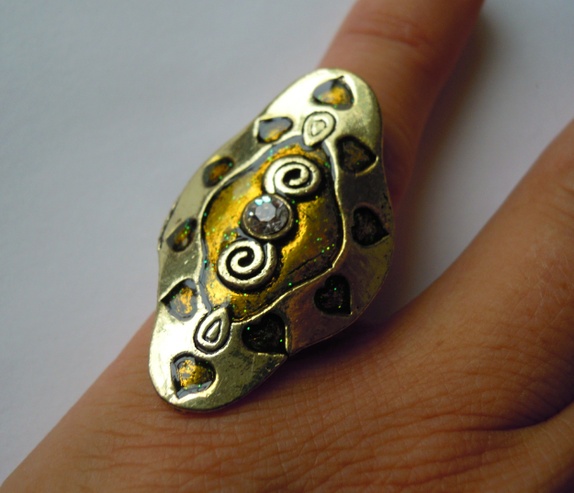 AUTUMN BEAUTY emaljert justérbar ring - Epla