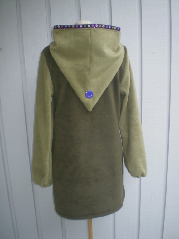 Fleece tunika str 44 med ugle - Epla