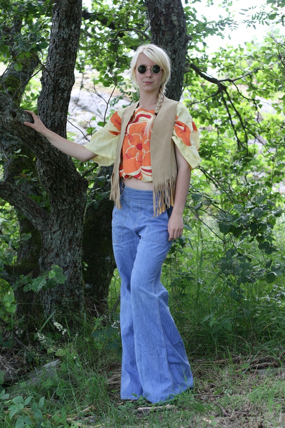 OPPHØRSSALG!! 70-talls vest, strl S/M - Epla