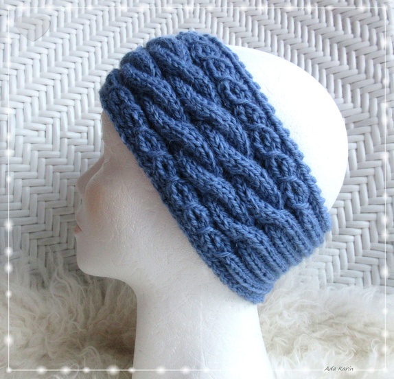 Blått pannebånd med fletter RESERVERT - Epla