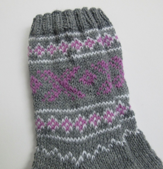 Sokker ca. 37-39 grå/hvite/rosa - Epla