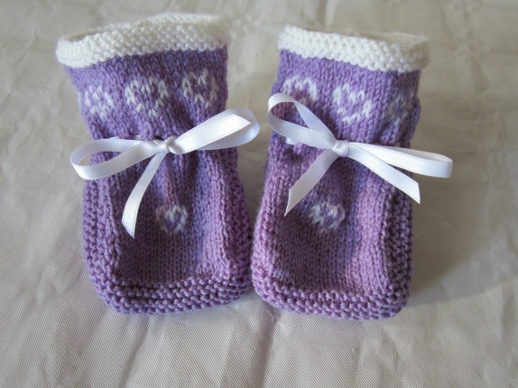 babysokker m/hvite hjerter - Epla