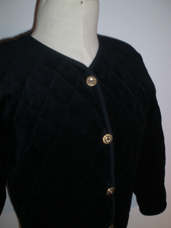 Klassisk quiltet jakke, str m - Epla