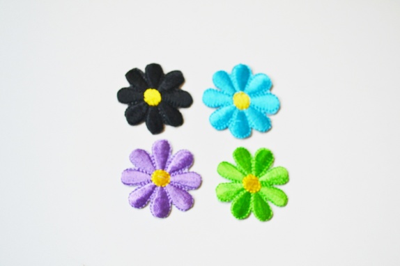 4 stk Blomster tøymerker - Epla