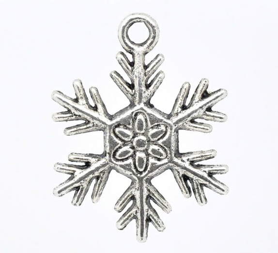 10 stk snøfnugg charms - Epla