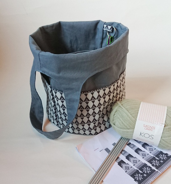 Strikkeveske/prosjektveske - Epla