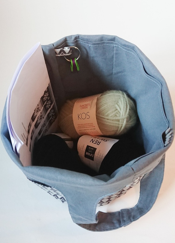 Strikkeveske/prosjektveske - Epla