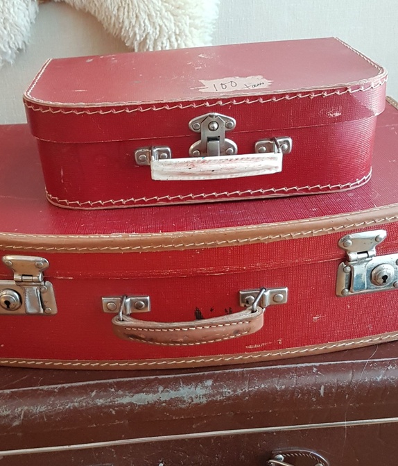Vintage Rød Barnekoffert - Epla