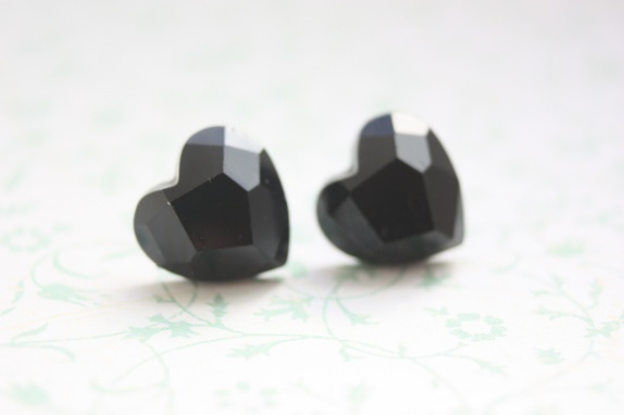 ~ SORTE HJERTER ~ Øredobber - Epla