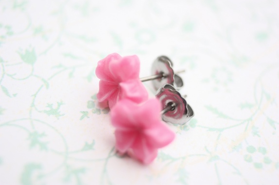 ~ ROSA STJERNE ~ Øredobber - Epla