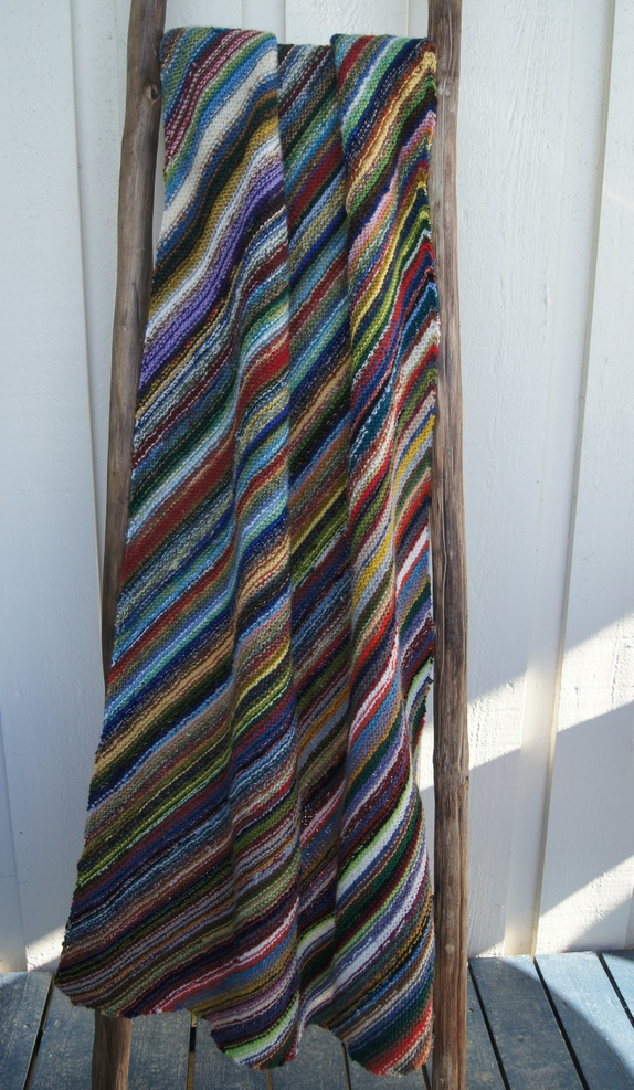 Strikket pledd - Epla