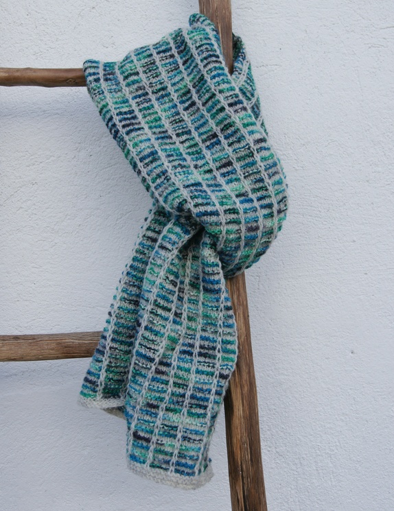 Strikket skjerf - Epla