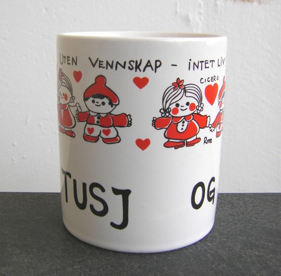 Hærlig retro kopp/krus - Epla