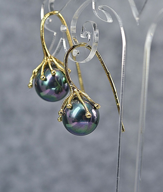 Øredobber med perlemor perler. er121 - Epla