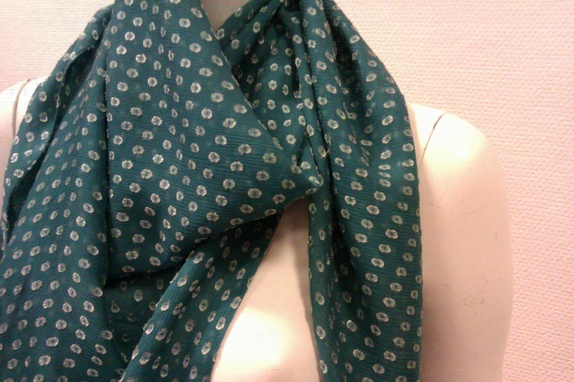 Dotty scarf, petrol - Epla