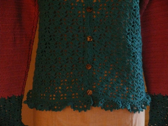 Sommer jakke heklet i str, L hekles på bestilling - Epla