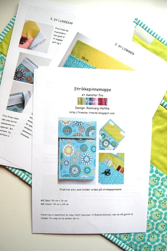 Mønster på strikkepinnemappe - Epla