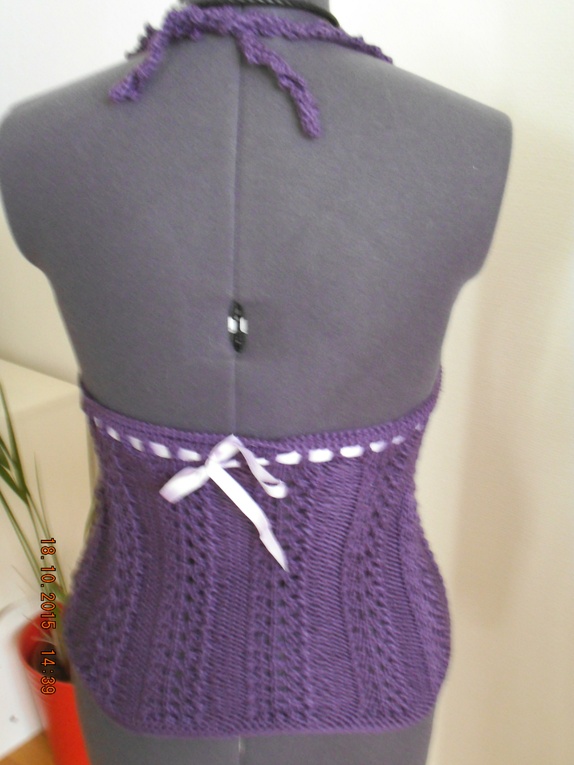 Strikket og heklet topp - Epla