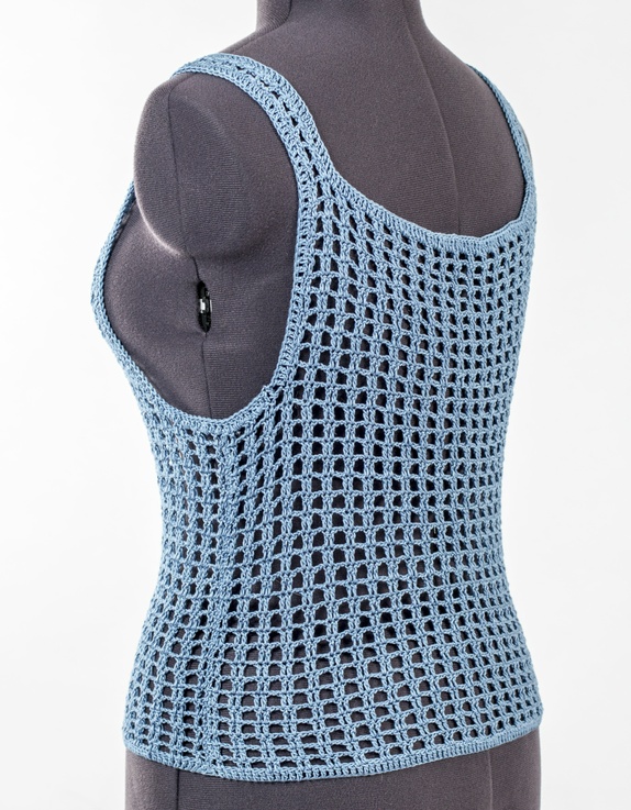 SALG! Blå heklet topp - Epla