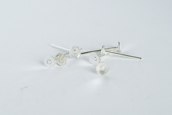 Sølvfarget Earring base - 50 stk! - Epla