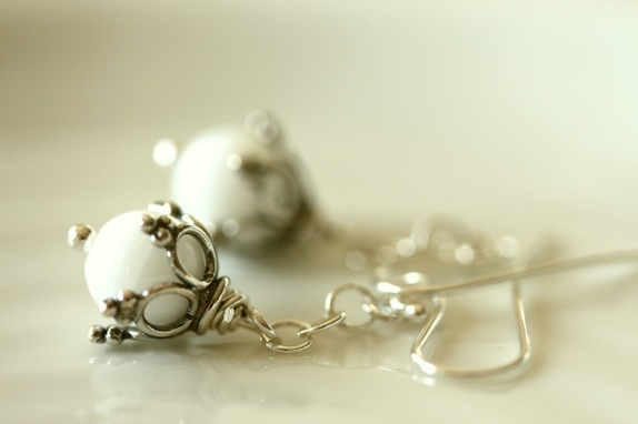 Romantiske øredobber i sølv - Epla