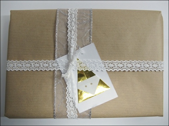 Pakkelapper - Gullfargede origaminisser - Epla