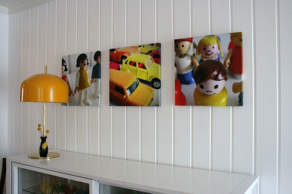 "Figurer" foto printet på lerret, 40x40x2cm - Epla