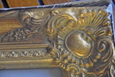 Barokk gullfarget ramme uten glass 13x18 cm - Epla