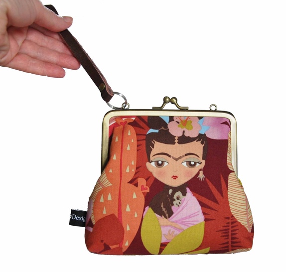 Frida Kahlo - romslig portemone/wristlet - Epla