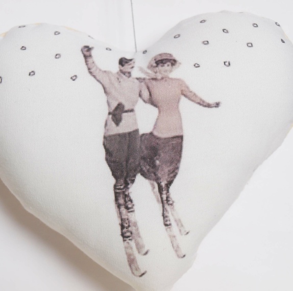 Nostalgi, julehjerter - 2 stk - Epla