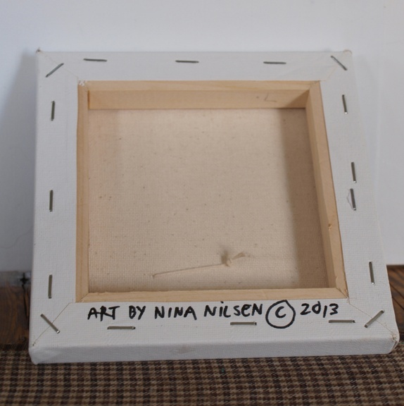 Lady & Landstrykeren anno 2013 - mini lerret 15 x 15 cm - Epla