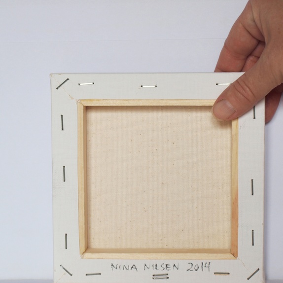 I love you deerly - mini lerret 15 x 15 cm - Epla