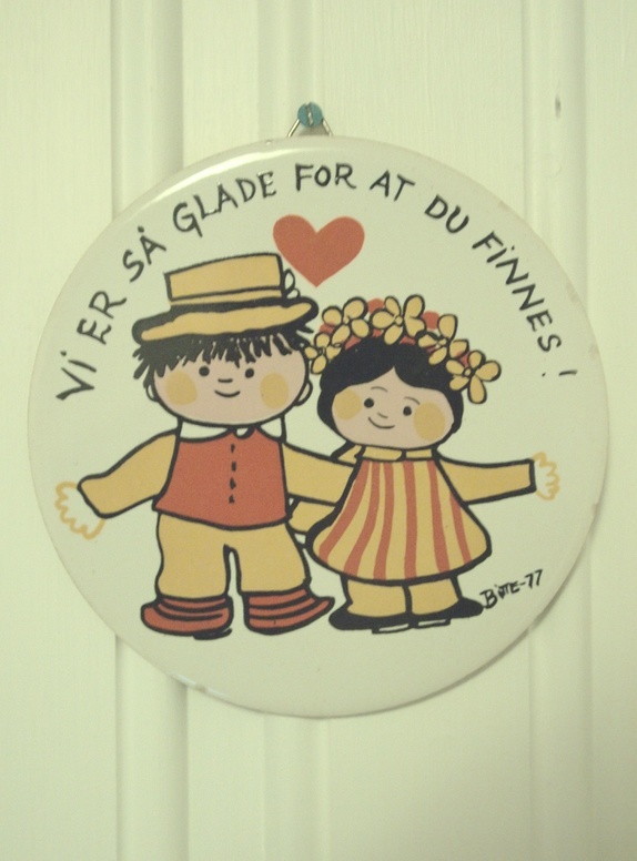 Bitte platte " Vi er så glade for at du finnes" - Epla