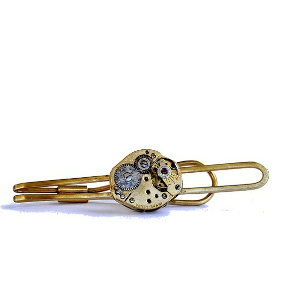 Steampunk slipsnål i messing - Epla