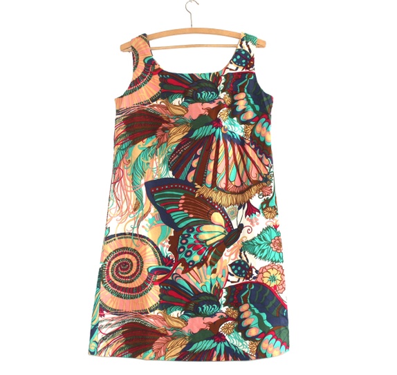 Herlig fargerik "Nils Sederholm design" kjole str 44 - Epla