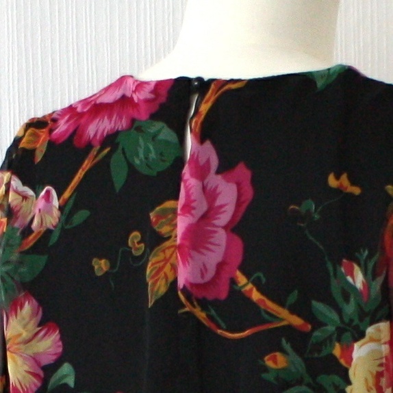 Romantisk blomstrete vintagekjole str M(-L) - Epla